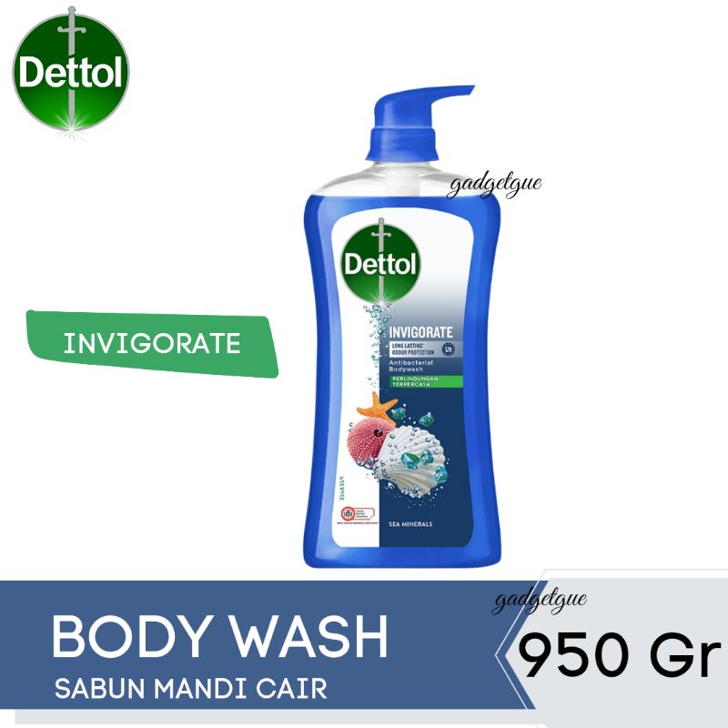 Jual dettol body wash sabun mandi cair botol Invigorate 950 gr sabun dettol cair detol sabun ...