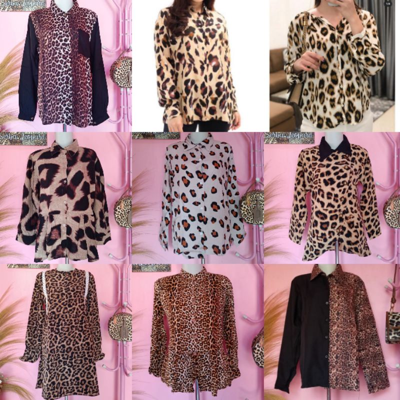 Jual Serba.leopard kemeja lengan panjang pendek leopard macan cheetah ...