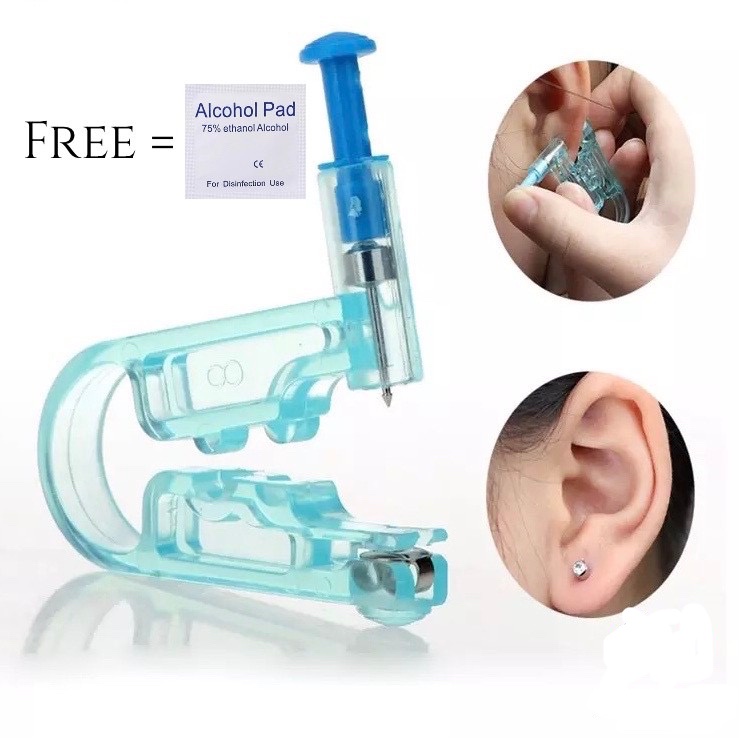 Jual Alat Tindik Telinga / Tindik Kuping / Ear Piercing Free Alcohol ...