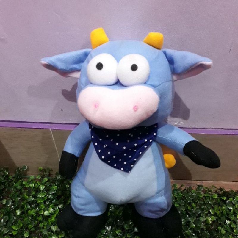 Jual Preloved Boneka Dora The Explorer Benny Sapi Cow Warna Biru ...