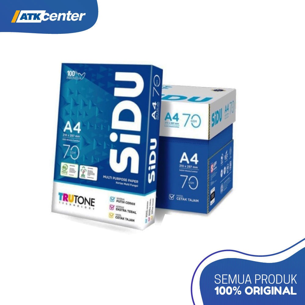 Jual Multipurpose paper / Kertas Multi Fungsi / HVS A4 SIDU 70 gr (1 rim) Indonesia|Shopee Indonesia
