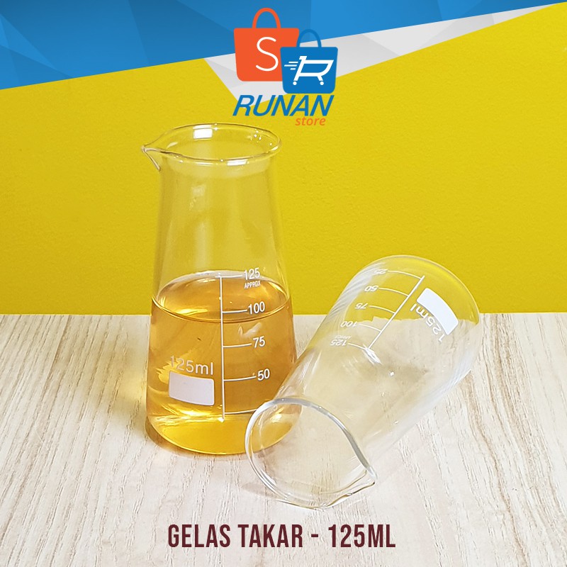 Jual Gelas Takar 125 ml Beaker Glass Lab Measuring Gelas Ukur Kaca ...