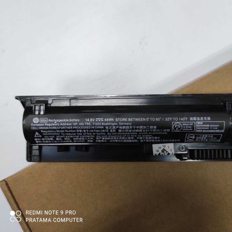 Baterai Laptop Original Hp Probook 450 G3 Series RI04 14.8v 2850mAh ...