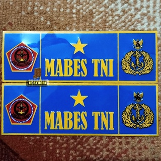 Jual Stiker Mabes TNI AL Biru Panjang Timbul Sepasang / Stiker Plat ...