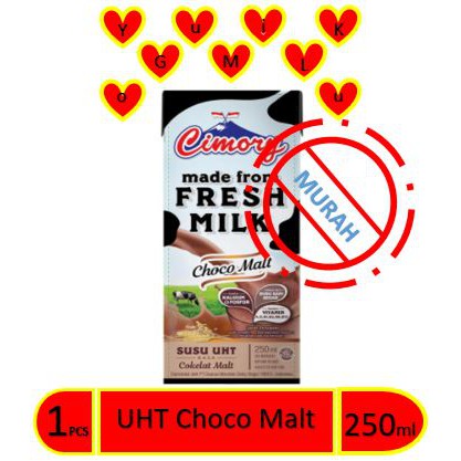 Jual Cimory UHT Choco Malt 250ml 1 pcs Indonesia|Shopee Indonesia