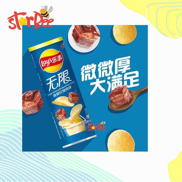 Jual Lays Stax Finger Licking Braised Pork Flavor-Lays Rasa Babi ...