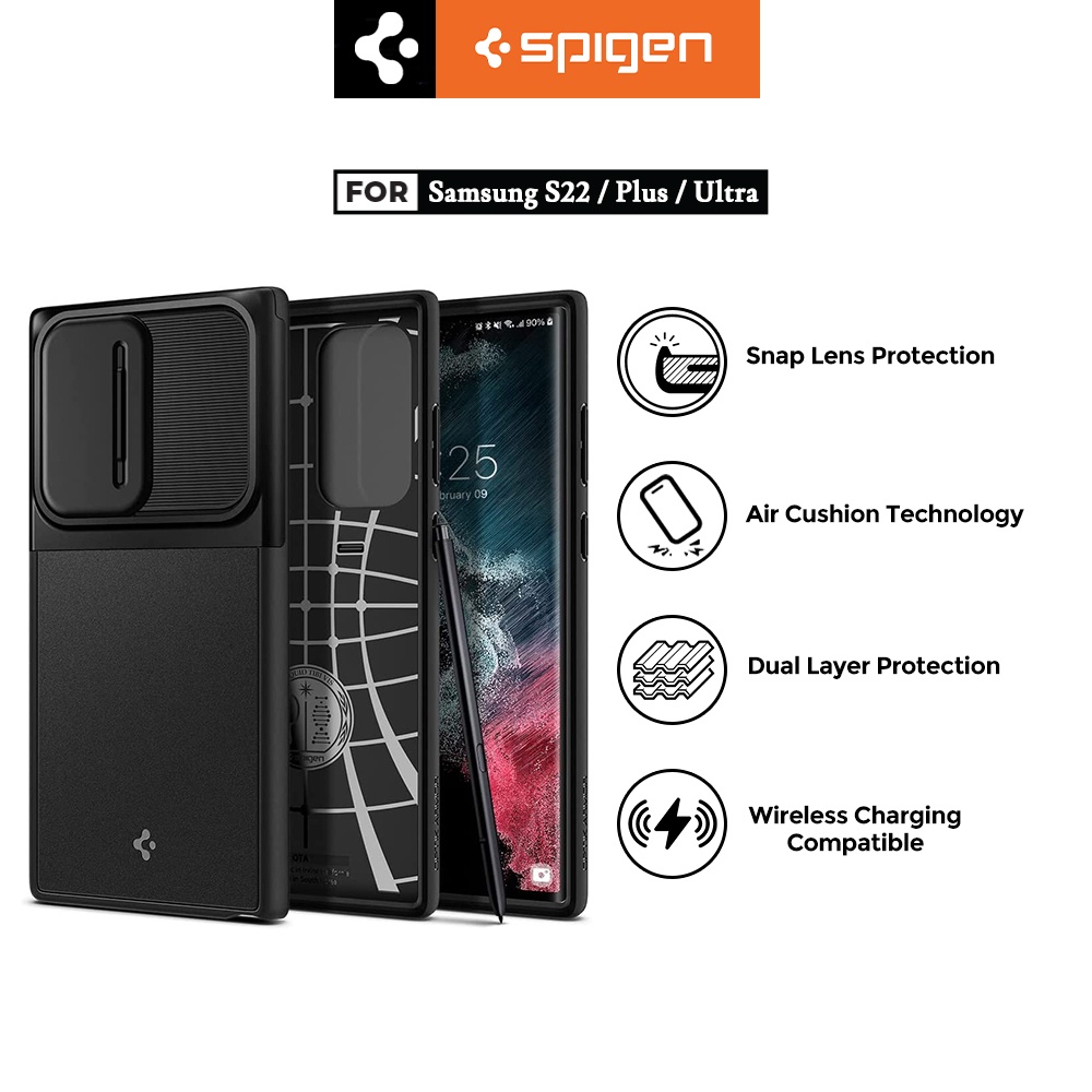 Jual Case Samsung Galaxy S22 Ultra Plus 5G Spigen Optik Armor Camera Casing | Shopee Indonesia