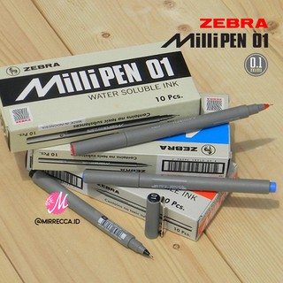 Jual PULPEN ZEBRA MILLIPEN 0.1 MM COLOURS WARNA-WARNI | Shopee Indonesia