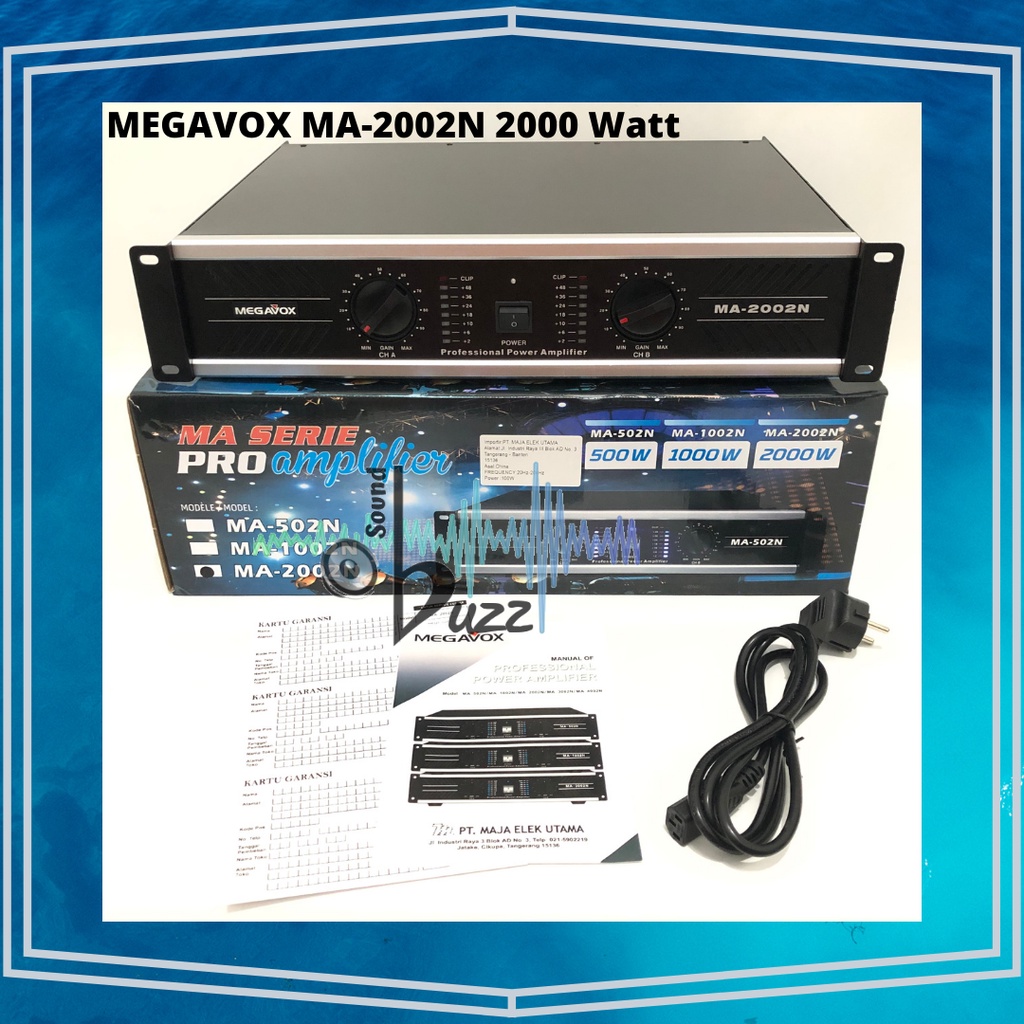 Power Amplifier MEGAVOX Original MA 2002 N 2000 Watt | Shopee Indonesia