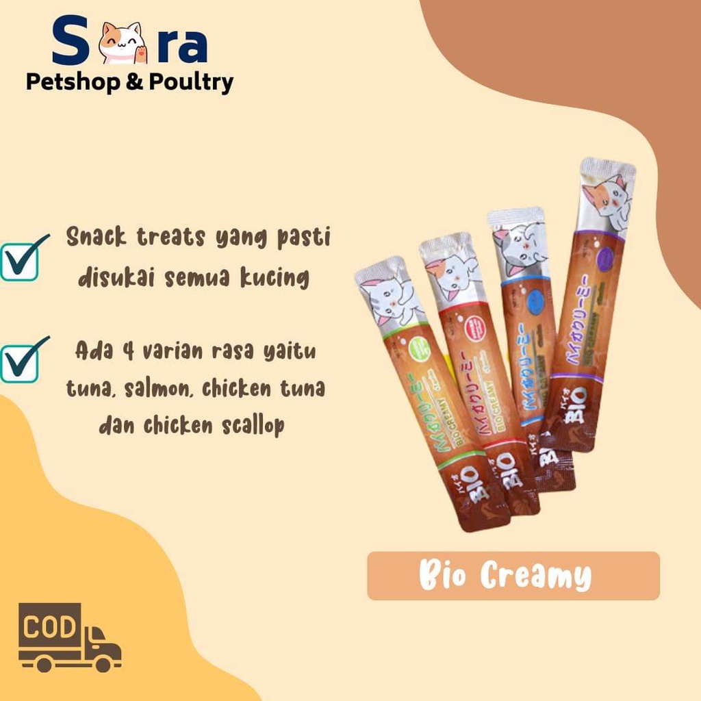 Jual BIO CREAMY SNACK KUCING CREAMY TREATS | Shopee Indonesia