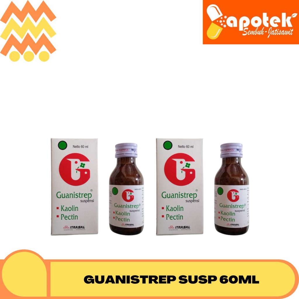 Jual GUANISTREP SUSPENSI 60ML OBAT ANTI DIARE MEMBANTU MENGURANGI ...