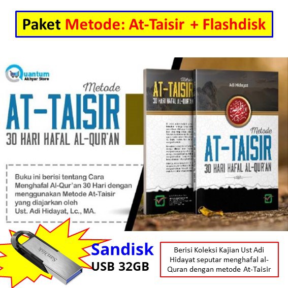 Jual Paket Buku: Metode At-Taisir + Flashdisk 32GB Kajian Ust Adi ...