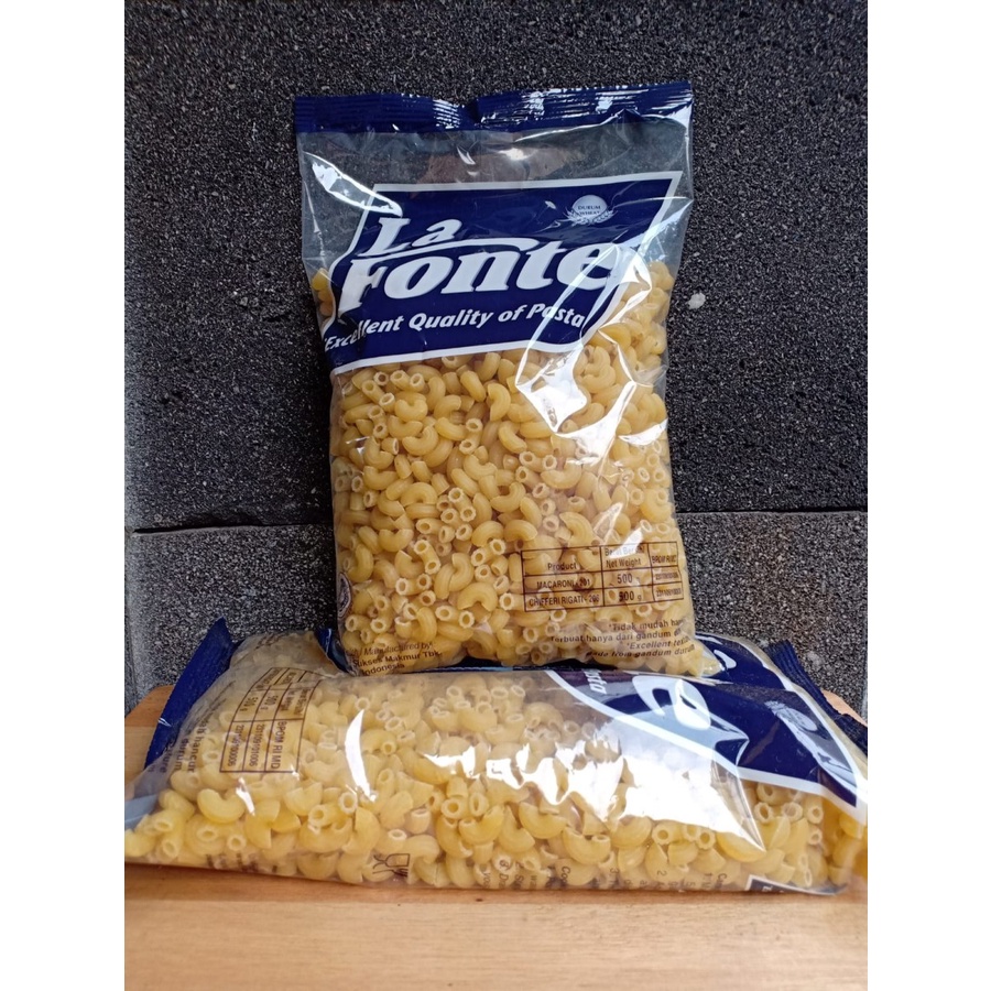 Jual La Fonte Macaroni Pasta Chiferi Rigati 500 Gr | Shopee Indonesia