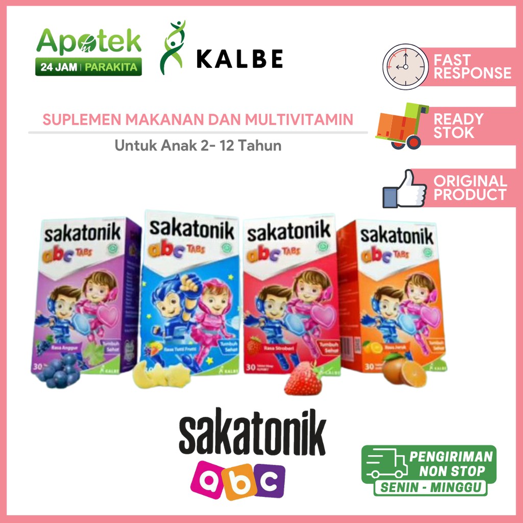 Jual Sakatonik ABC Multivitamin Tablet Hisap untuk Anak di Atas 2 Tahun ...