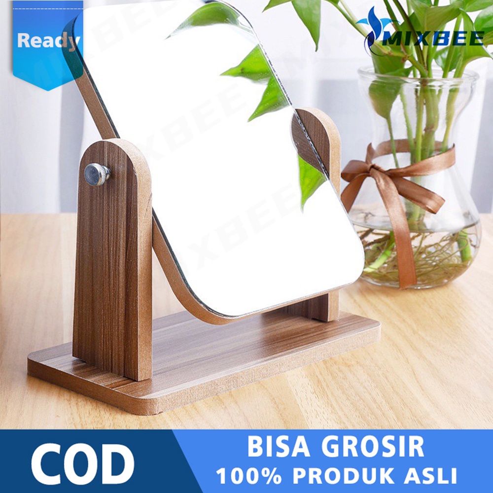Jual Cermin Rias Desktop Kayu, Cermin Rias Lipat / Cermin Aesthetic ...