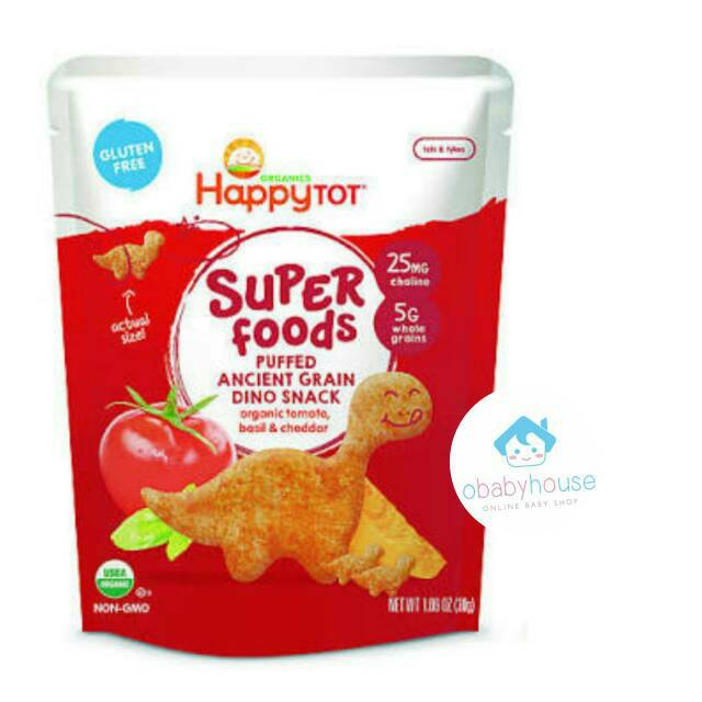 Jual Happy Tot SuperFood Puffed Acient Grain Dino Snack | Shopee Indonesia