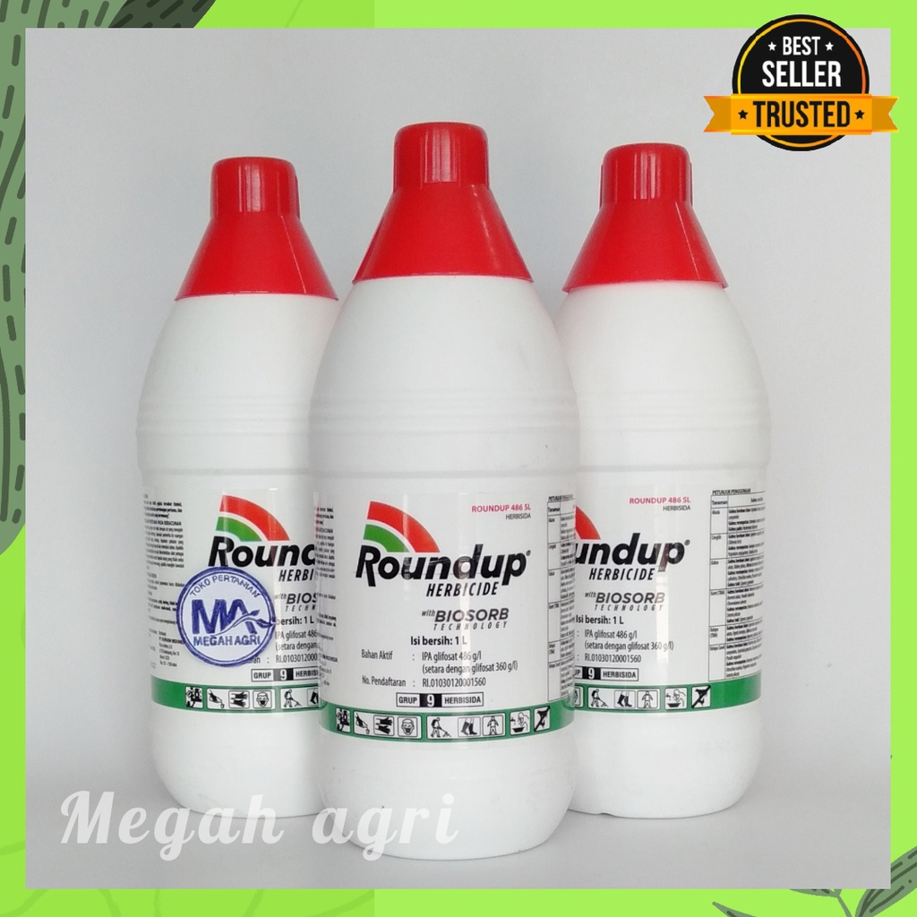 Jual HERBISIDA ROUNDUP 1LTR Isopropilamina glisofat 486g/l | Shopee ...