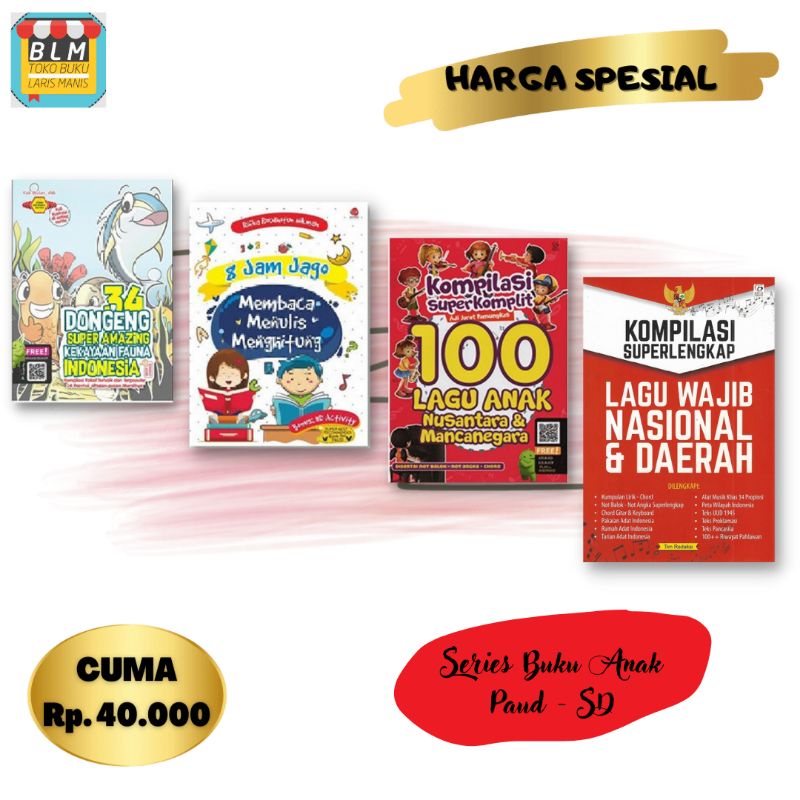 Jual PROMO CUCI GUDANG PAKET 4 BUKU ANAK PAUD - SD | Shopee Indonesia