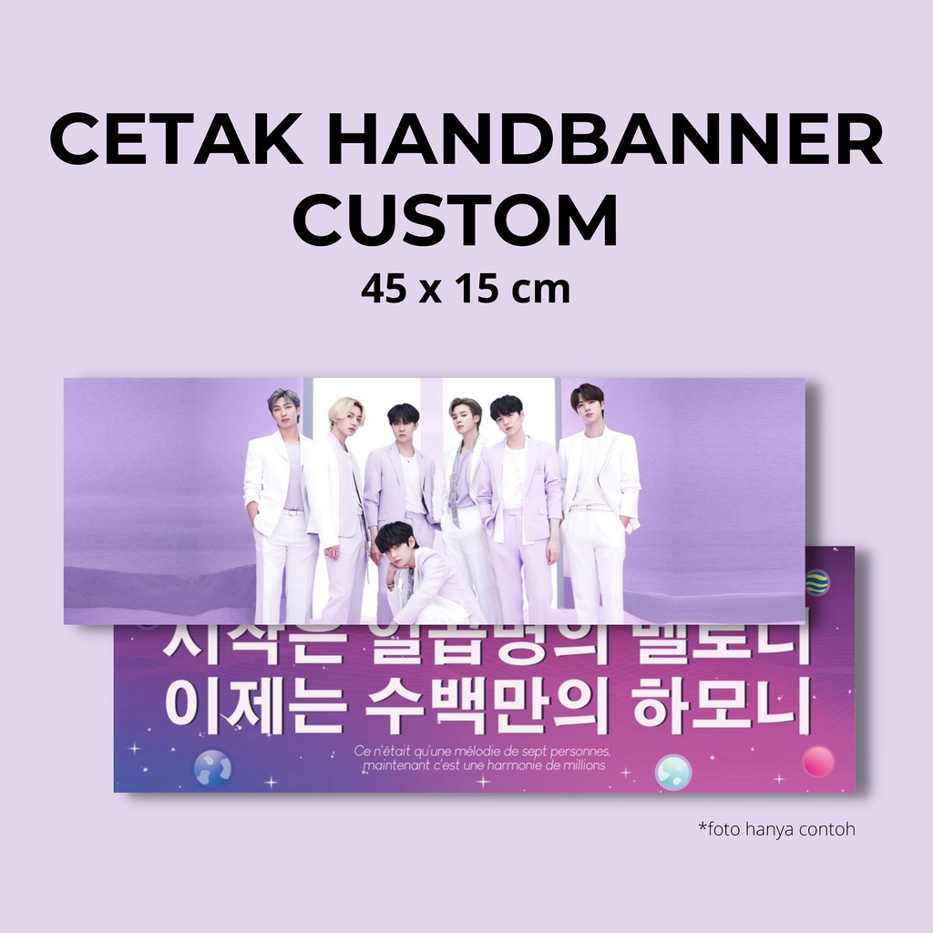 Jual (45x15 cm) Cetak Hand Banner Custom Murah dengan Laminasi | Shopee ...