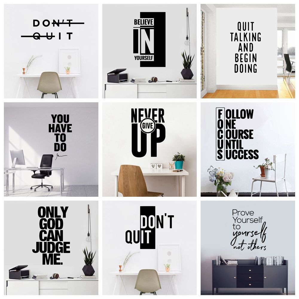 Jual Stiker Dinding Quote Motivasi Kantor Untuk Ruang Tamu Kantor Kelas ...