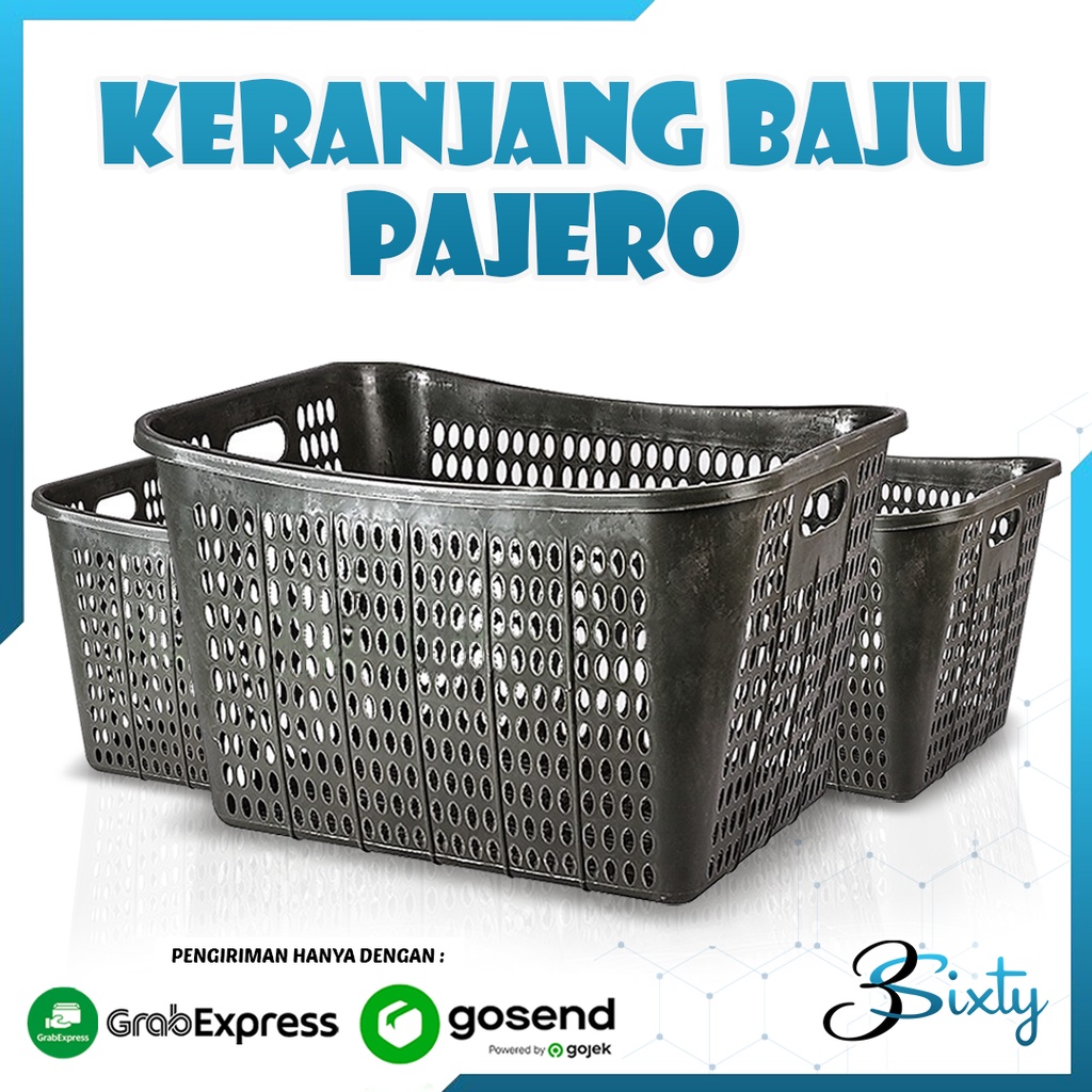 KERANJANG PLASTIK PAJERO Keranjang Baju Pakaian Laundry JUMBO ...
