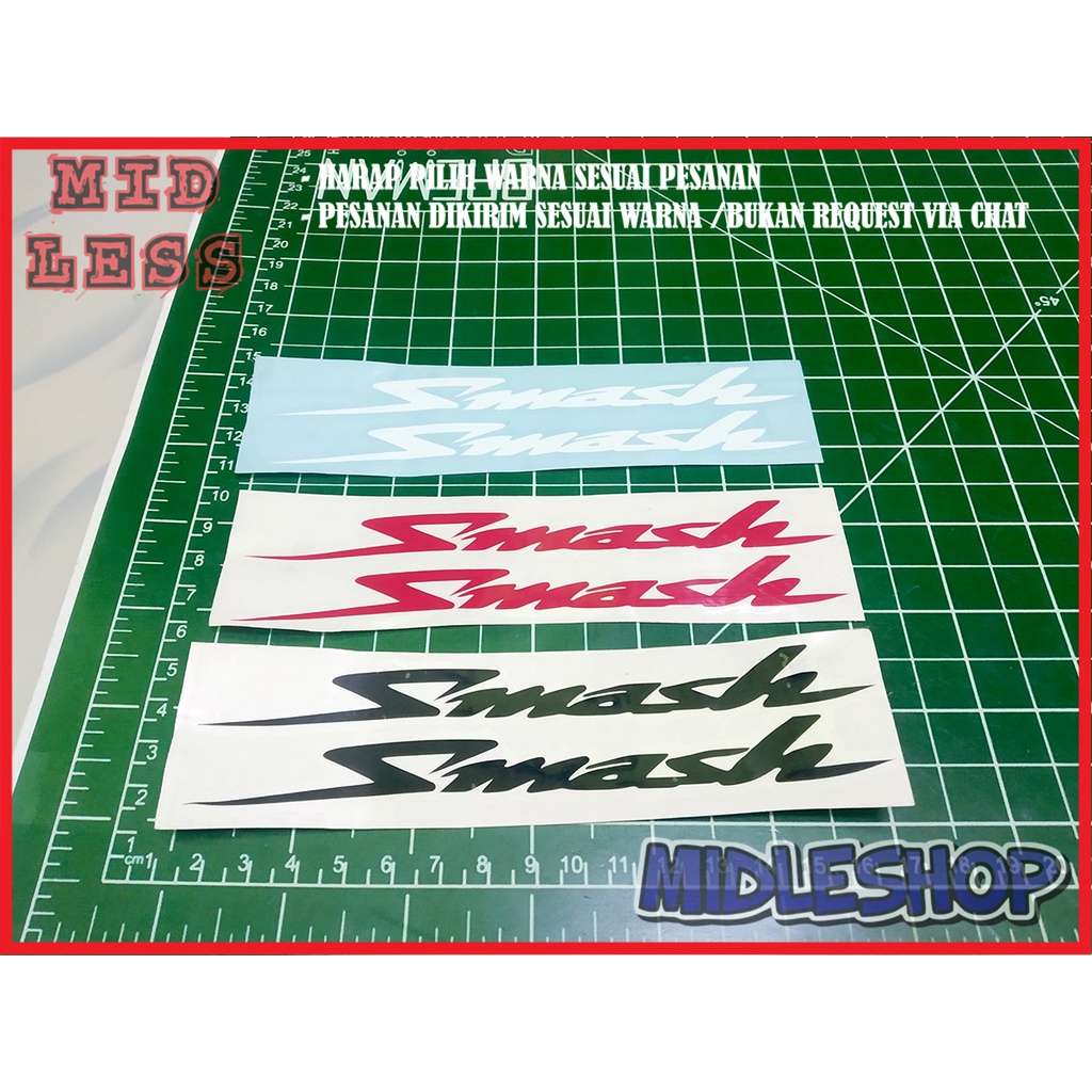 Jual Stiker Motor/Cutting Stiker Motor Vinyl Logo Isi 2 Smash | Shopee ...