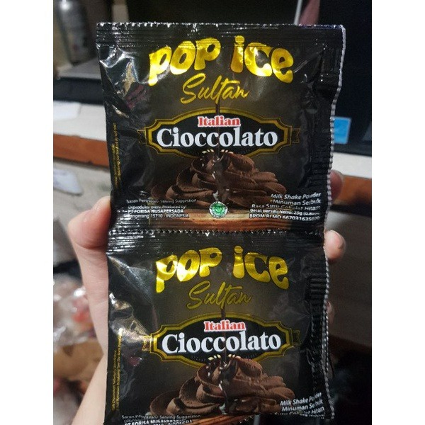 Jual Pop Ice Sultan Itallian Chocolate 1 Renceng 10 Sachet | Shopee Indonesia