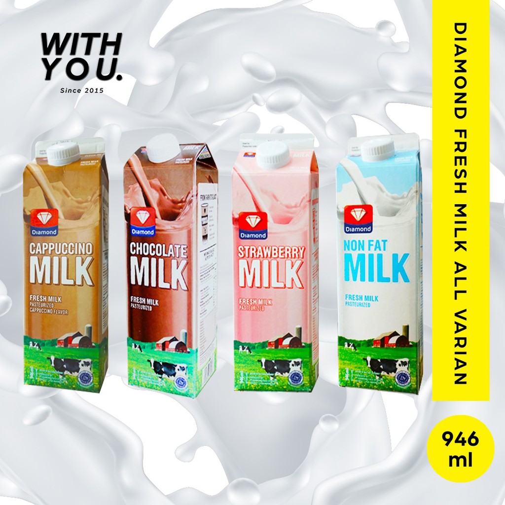 Jual FRESH MILK DIAMOND ALL VARIANT 946 ML | SUSU DIAMOND ( PLAIN ...