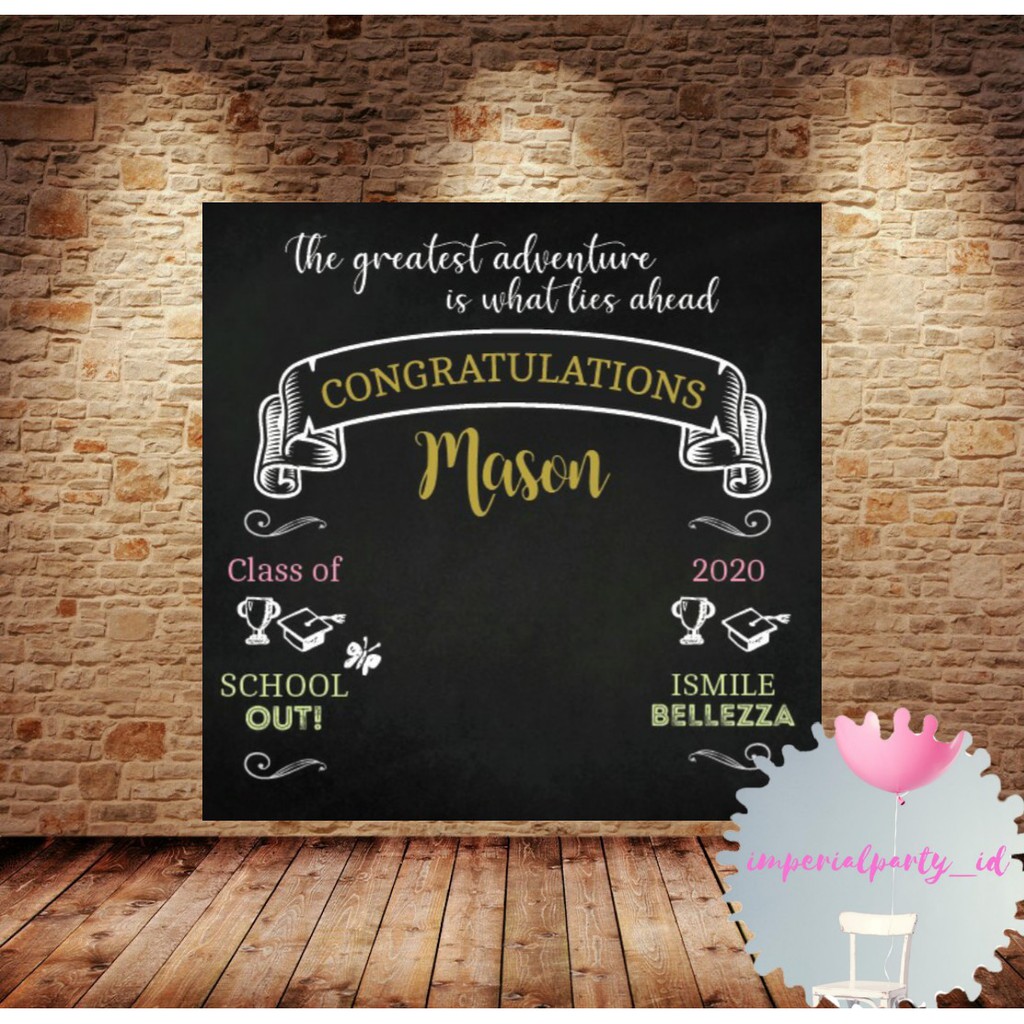 Jual Custom Graduate Backdrop Banner Spanduk Lulus Sekolah School ...