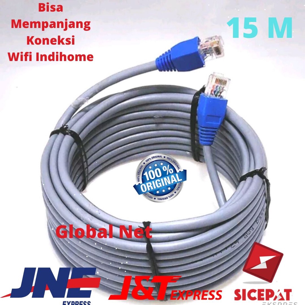 Jual Kabel LAN 15 Meter Kabel LAN 15, 20, 30 Meter CAT 5e + Rj45 ...