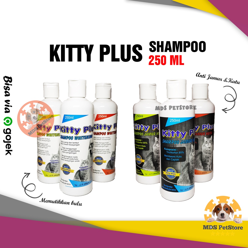 Jual Kitty Plus Shampoo Anti Kutu Jamur / Whitening 250 ml 250ml ...