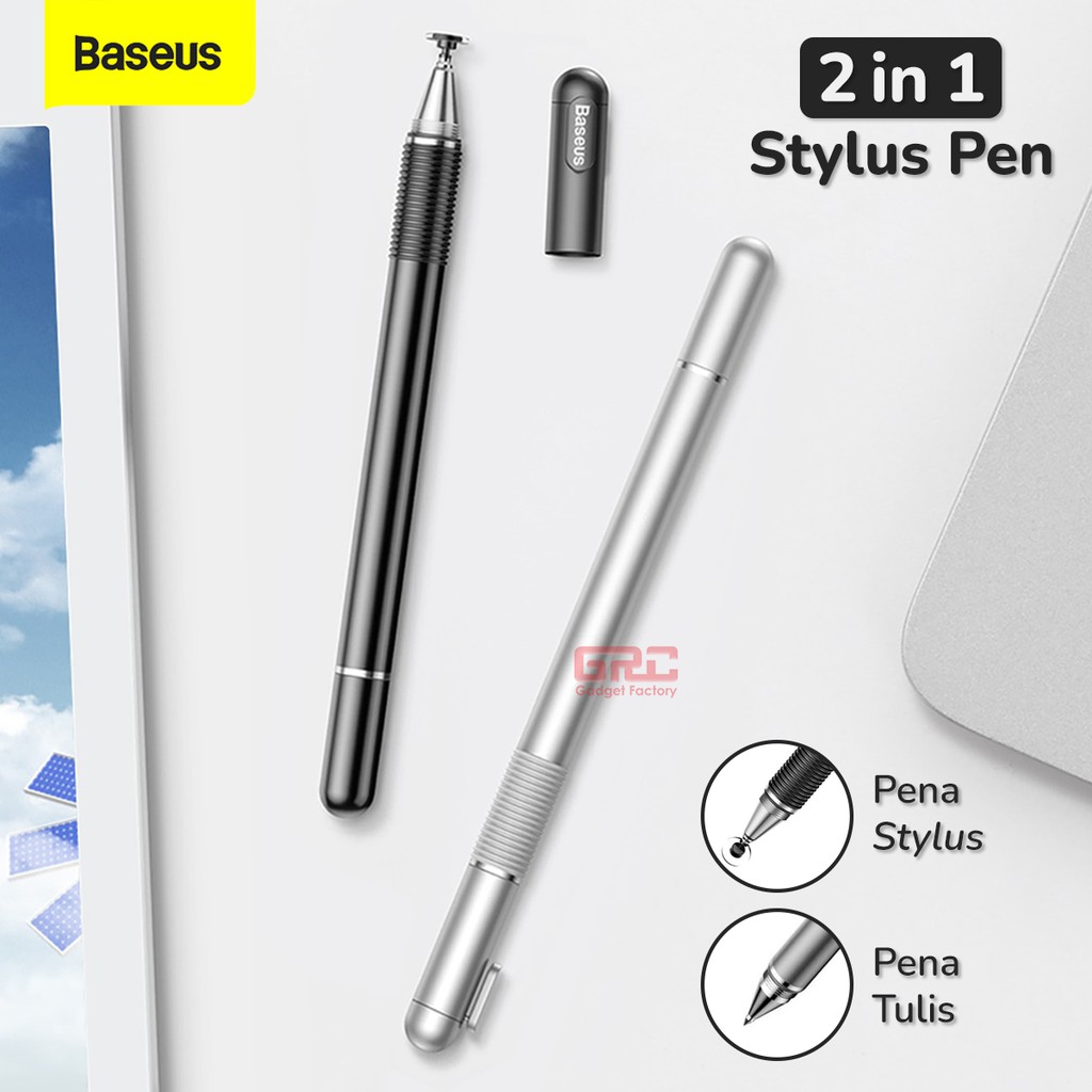 Jual BASEUS Household Pen Touch Stylus 2 in 1 Digital Pan for iPad ...