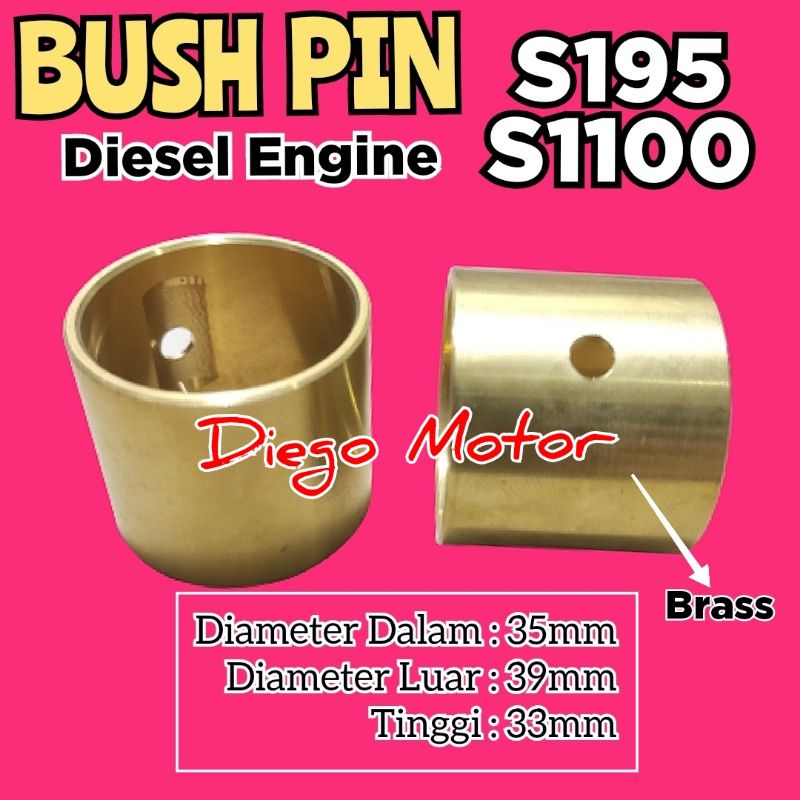 Jual S195 S1100 Bush Pin Conrod Bosh Stang Seher Mesin Diesel Dongfeng ...