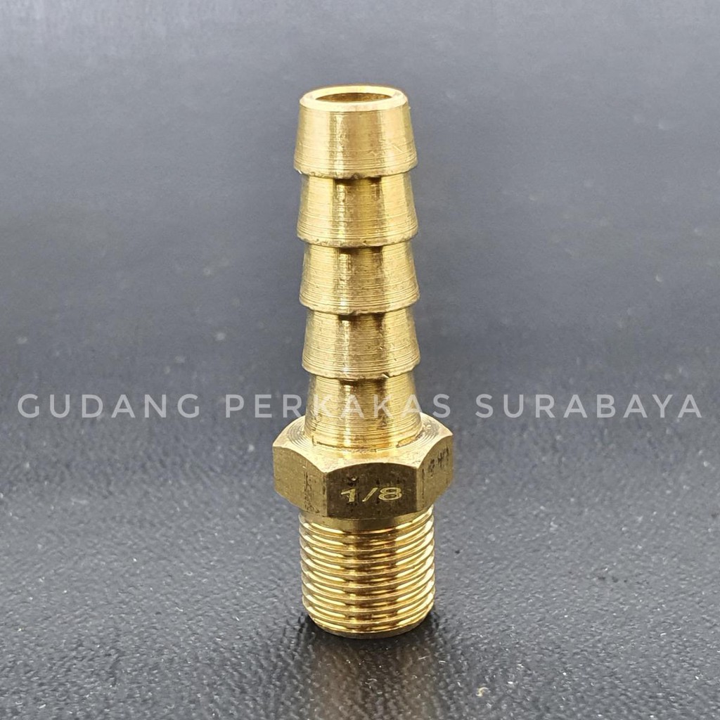 Jual NEPEL SELANG M1/8 x 8mm SAMBUNGAN SELANG DRAT LUAR 1/8 x 8mm NAPLE ...