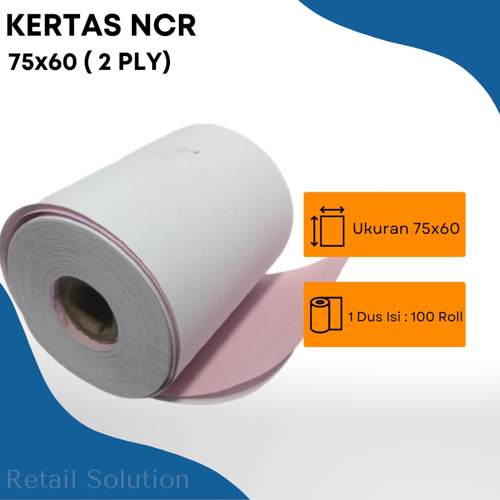 Jual Kertas Struk Kasir NCR 75x60 2 ply | Shopee Indonesia