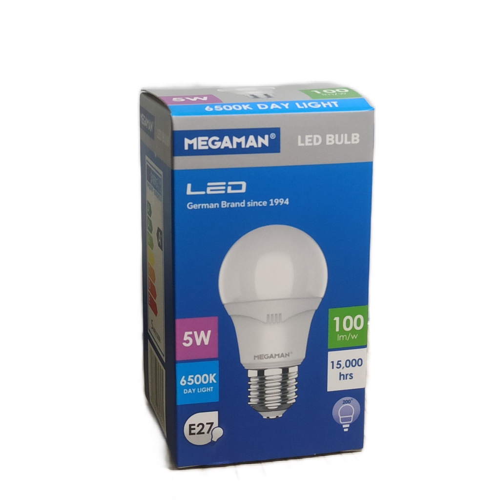 Jual Lampu Bohlam LED 5 Watt MEGAMAN - Lampu LED Bulb 5W 6500K/Daylight [GROSIR] | Shopee Indonesia