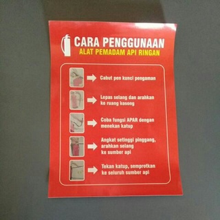 Jual Stiker Cara Penggunaan Alat Pemadam Api Ringan (APAR) Stiker Vinyl ...