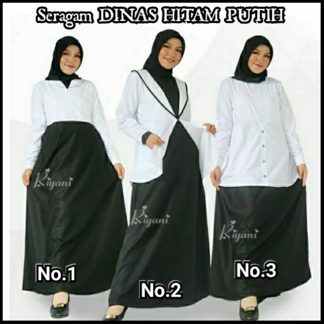 Jual Riyani Hitam Putih Gamis Toyobo GAMIS HITAM PUTIH BAHAN TOYOBO ...