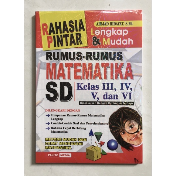 Jual Rahasia Pintar Rumus Rumus Matematika SD / MI kelas 3,4,5 dan 6 ...