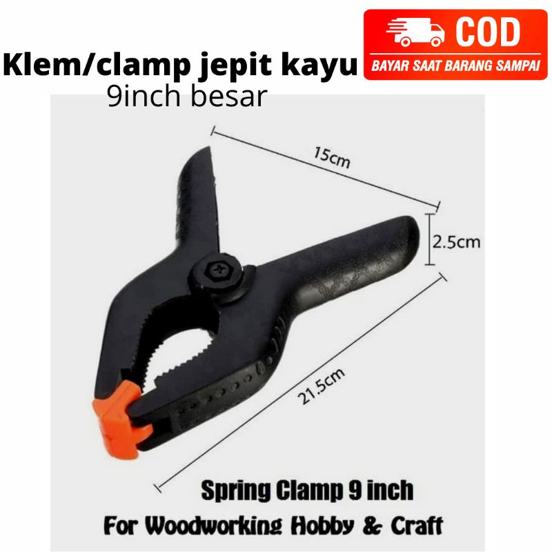 Jual klem jepit kayu spring clamp 9 inch | Shopee Indonesia