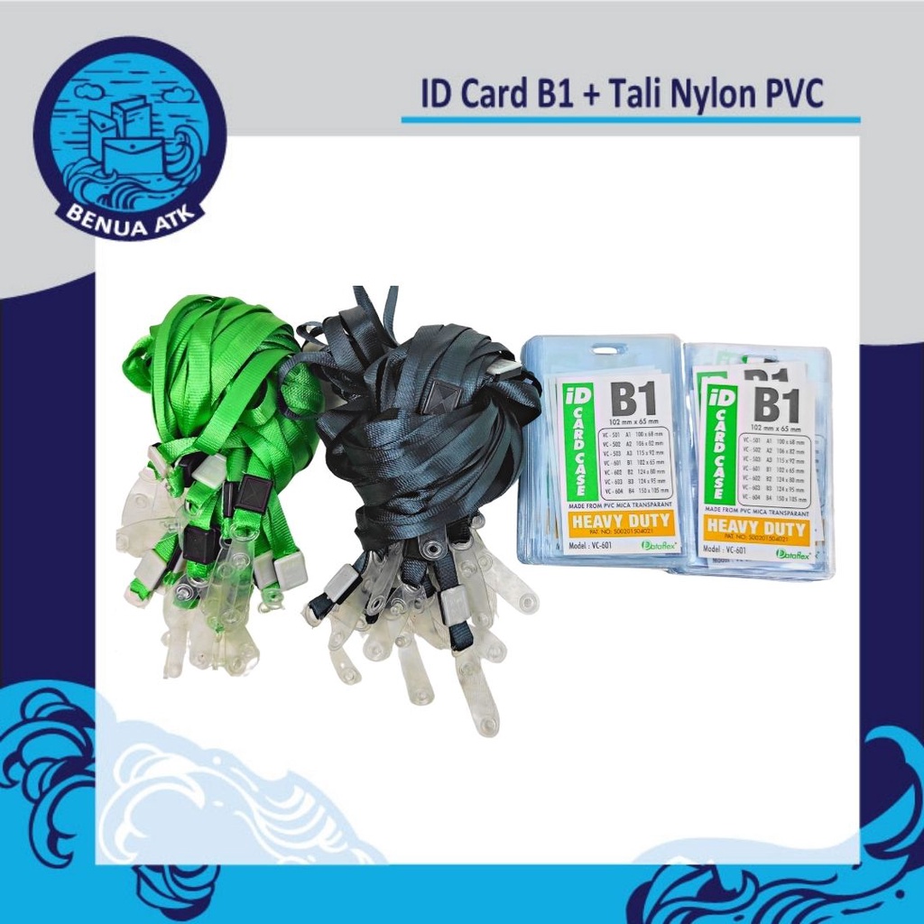 Jual Bundling ID Card B1 + Tali ID Nylon Soft PVC Dataflex [NYLKSFP ...
