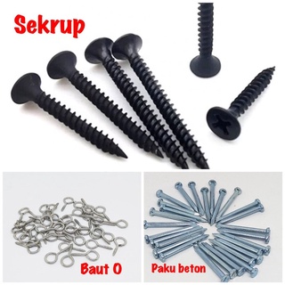 Jual BAUT O DAN PAKU BETON UKURAN 4 UNTUK MENEMPEL TIANG KORDEN DAPUR - BAUT O | Shopee Indonesia