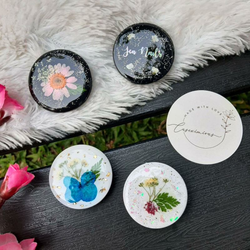Jual POP SOCKET DRIED FLOWER | Custom Pop Socket | Aesthetic Pop Socket ...