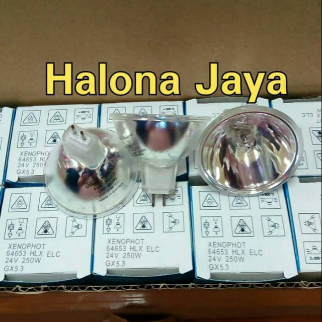 Jual Lampu Halogen Osram 24v 250w XENOPHOT 64653 HLX ELC GX5,3 ...