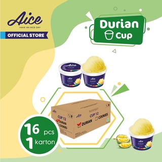 Jual Aice Ice Cream durian Cup ( 1 karton = 16 pcs ) | Shopee Indonesia