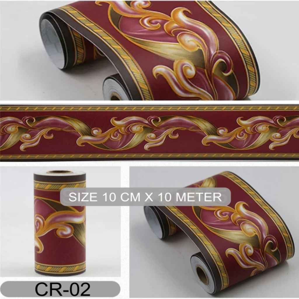 Jual Wallborder sticker/list border wallpaper motif uk 10cm x 10m pvc ...