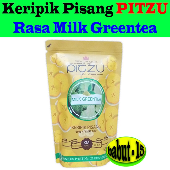 Jual Keripik Pisang Rasa Green Tea PITZU Snack Camilan Makanan Ringan ...