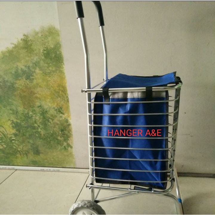 Jual TROLLEY BELANJA / TROLI BELANJA / TROLY LIPAT BELANJA ALUMUNIUM ...