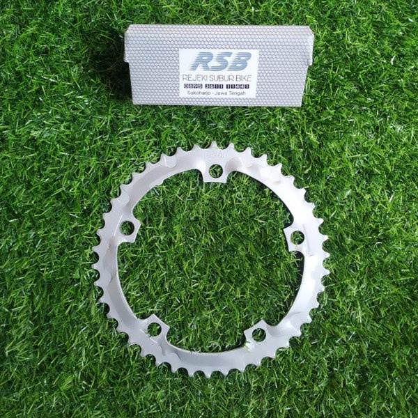 Jual chainring 42t besi steel silver 42 t bcd 5 x 130 cocok buat ...