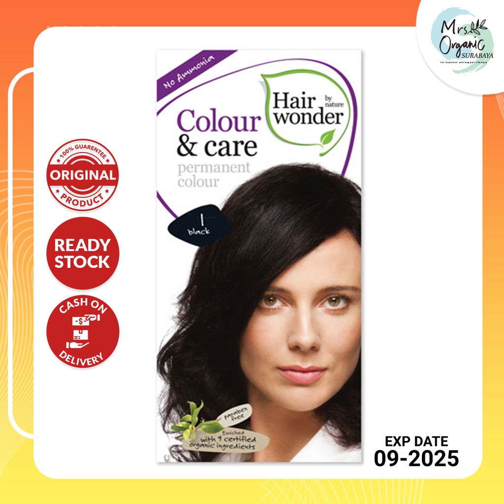 Jual Pewarna Cat Rambut Hitam Colour and Care Hair Wonder Black 1 100 ...